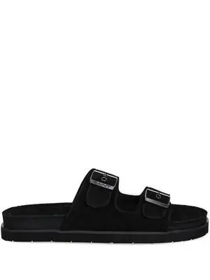 Gant Double-buckle Suede Sandals - Black