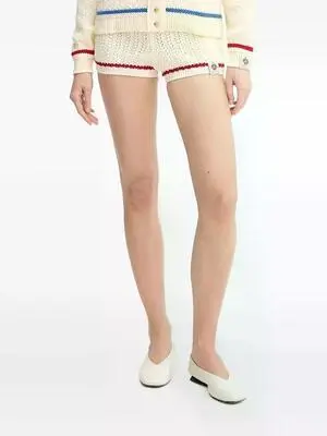 Bally Stripe-detail Open-knit Shorts