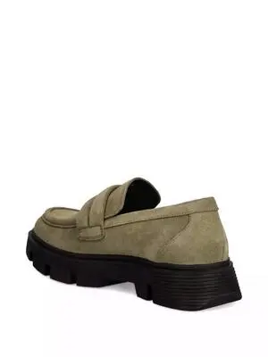 Geox Chunky-sole Suede Loafers - Green