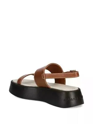 Armani Exchange Buckled Platform Sandals