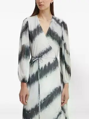 BRUUNS BAZAAR Noriel Tie-dye Wrap Midi Dress