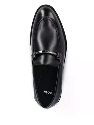 BOSS Metal-bar Leather Loafers