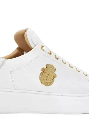 BILLIONAIRE Embossed-logo Leather Sneakers