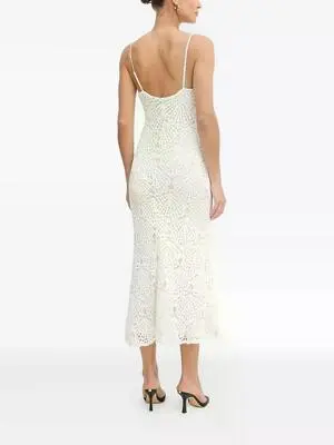 Bardot Lace-panel Midi Dress
