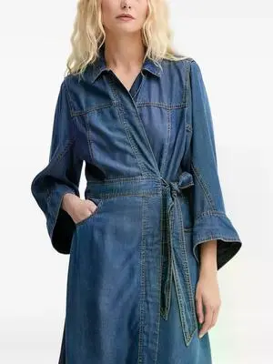 Munthe Prescott Denim Midi Wrap Dress