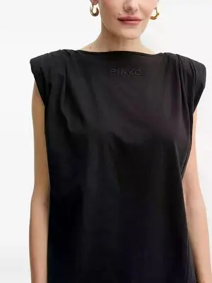Pinko Padded-shoulder T-shirt Dress - Black