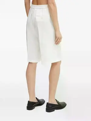 BOSS Linen Shorts With Elastic Waist