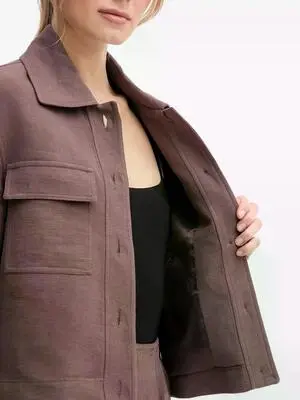 PEDRO DEL HIERRO Button-fastening Flap-pocket Jacket - Brown
