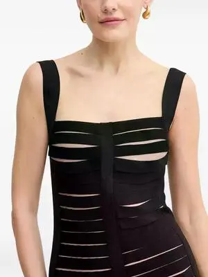 Herve Leger Fringed Bandage Dress