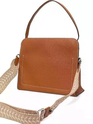 GIANNI CHIARINI Curved-top Satchel Bag - Brown