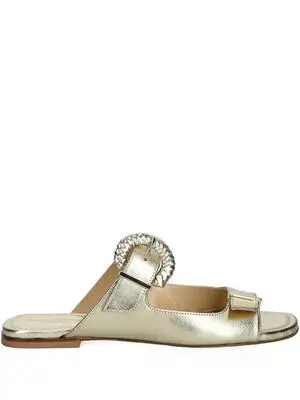 BALDININI Braided-buckle Leather Slides