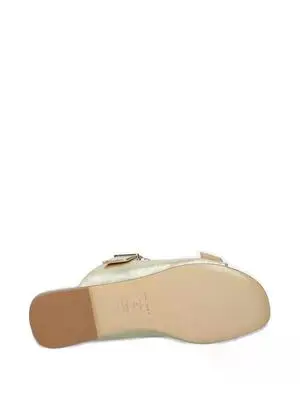 BALDININI Braided-buckle Leather Slides
