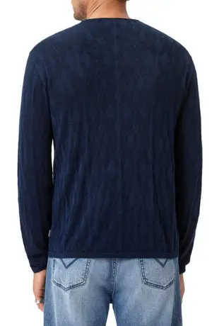 John Varvatos Brycen Argyle Organic Cotton Sweater