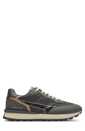 KENNETH COLE Pryor Lace-up Sneaker - Black Oyster/mushroom