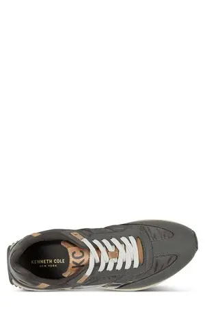 KENNETH COLE Pryor Lace-up Sneaker - Black Oyster/mushroom