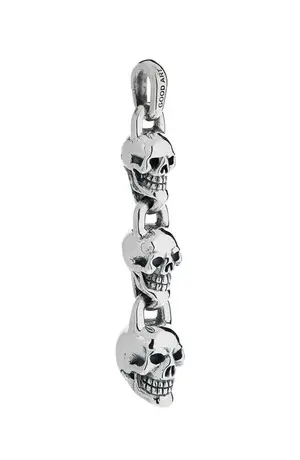 Good Art Hlywd Jack Skull Drop Pendant - Sterling Silver