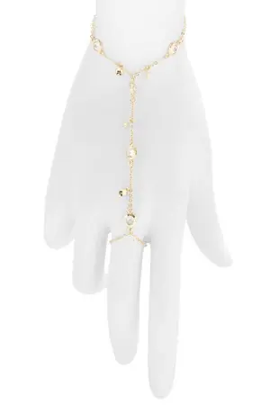 CHILD OF WILD Astraea Station & Charm Hand Chain Bracelet - Gold