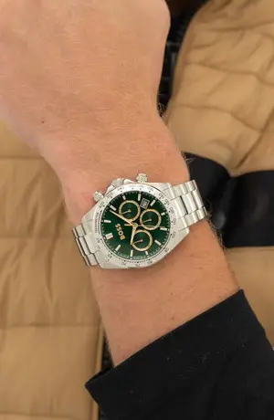 BOSS Chronograph Bracelet Watch - Green