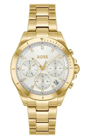 BOSS Alley Chronograph Bracelet Watch - Silver/gold