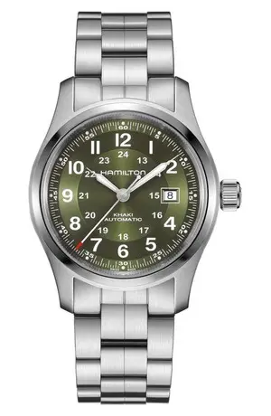Hamilton Khaki Field Automatic Bracelet Watch - Green