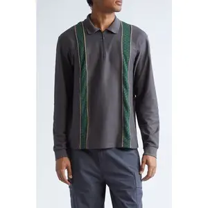 PALMES Long Sleeve Paneled Polo