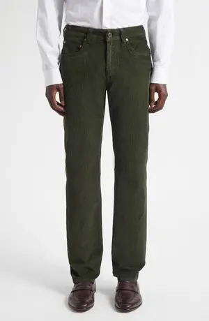 Boglioli Fine Wale Corduroy Pants - Olive
