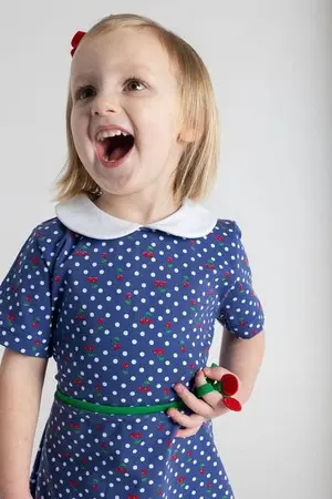 FLORENCE EISEMAN Polka Dot Cherry Knit Dress