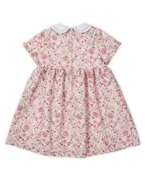 FLORENCE EISEMAN Floral Dress With Embroidered Collar