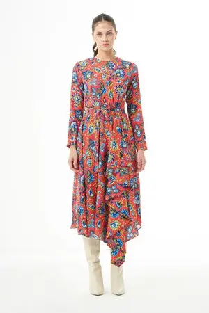 MIZALLE Buckled Midi Dress