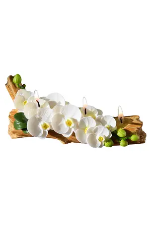 SOUTHLAKE GIFTS Orchid Arrangement Candle - White