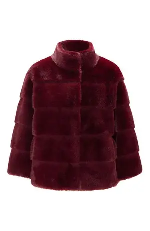 LYLA GRANT Faux Fur Mink Jacket
