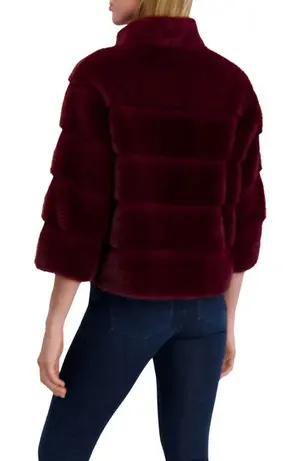 LYLA GRANT Faux Fur Mink Jacket