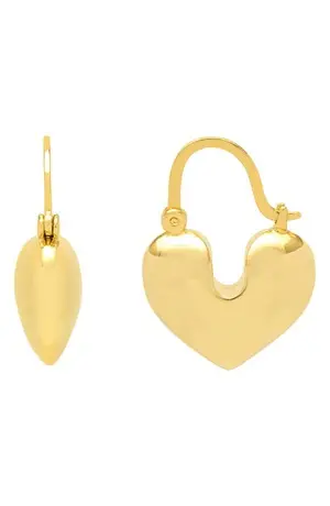 Estée Lauder Heart Hoop Earrings - Gold