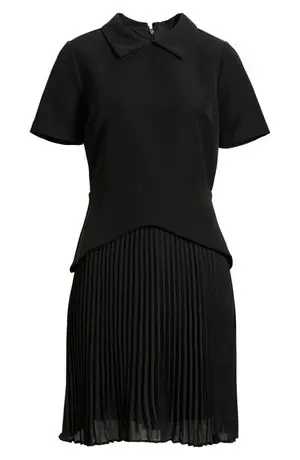Julia Jordan Mixed Media Pleated Dress