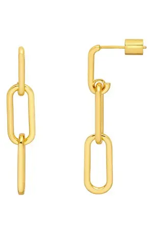 Estée Lauder Paper Clip Chain Drop Earrings - Gold