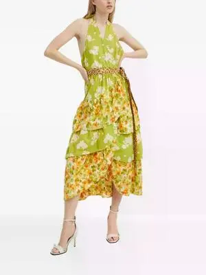 NEVER FULLY DRESSED Floral-print Halterneck Dress