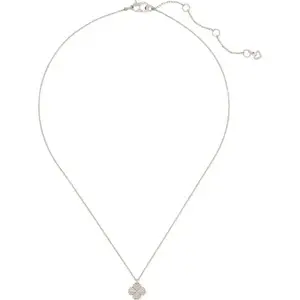 Kate Spade New York Mini Spade Flower Pendant Necklace - Silver