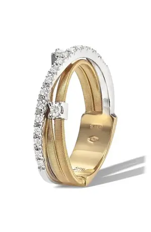 Marco Bicego Goa Diamond Coil Ring - Yellow/white Gold