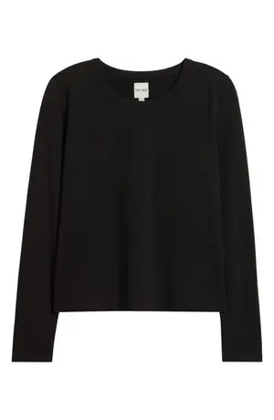 NIC+ZOE Perfect Knit Long Sleeve Top - Black Onyx