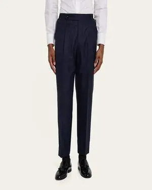 Brunello Cucinelli Side-tab Pleated Trousers