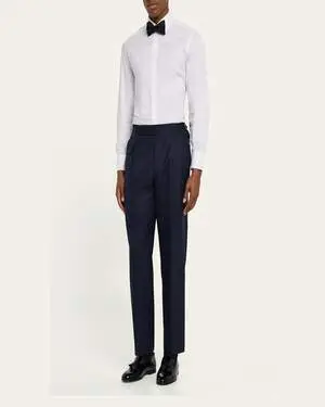 Brunello Cucinelli Side-tab Pleated Trousers