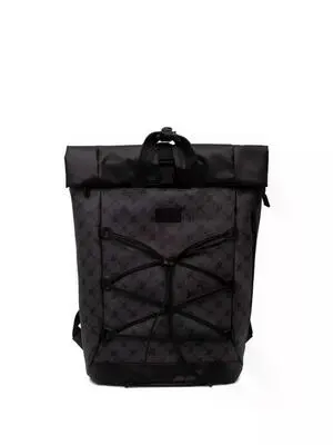 JOOP! Patterned Roll-top Backpack - Black