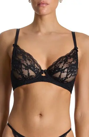 Hanky Panky X Lexi Wood Stephanie Lace Underwire Bra - Black
