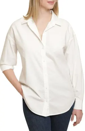 BEACHLUNCHLOUNGE Sydney Oversized Button-up Shirt - Classical White