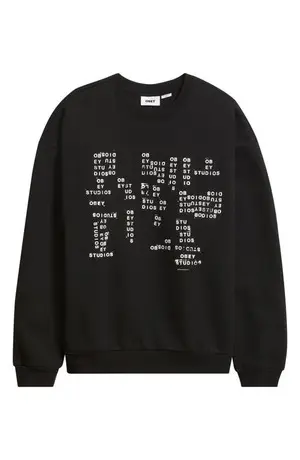 Obey Studios Stamp Heavyweight Crewneck Sweatshirt