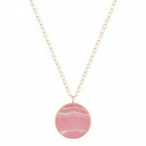 Ginette Ny Jumbo Ever Necklace Pink Rhodochrosite