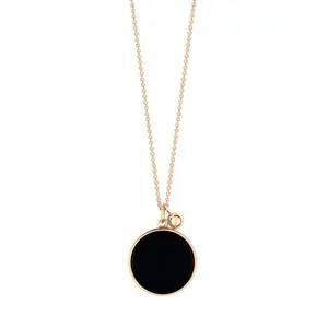 Ginette Ny EVER Rose Gold Necklace Black Onyx