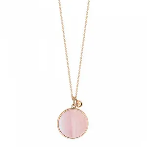 Ginette Ny EVER Rose Gold Necklace Pink Mother-of-pearl