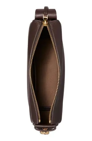 Tory Burch Romy Leather Shoulder Bag - Deep Brown