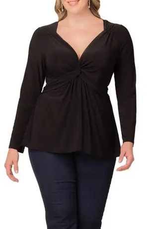 Kiyonna Long Sleeve Blouses